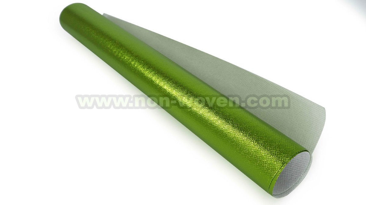 Shiny Laminated Nonwoven Fabric Apple Green – Advanced Non-Woven Fabric ...