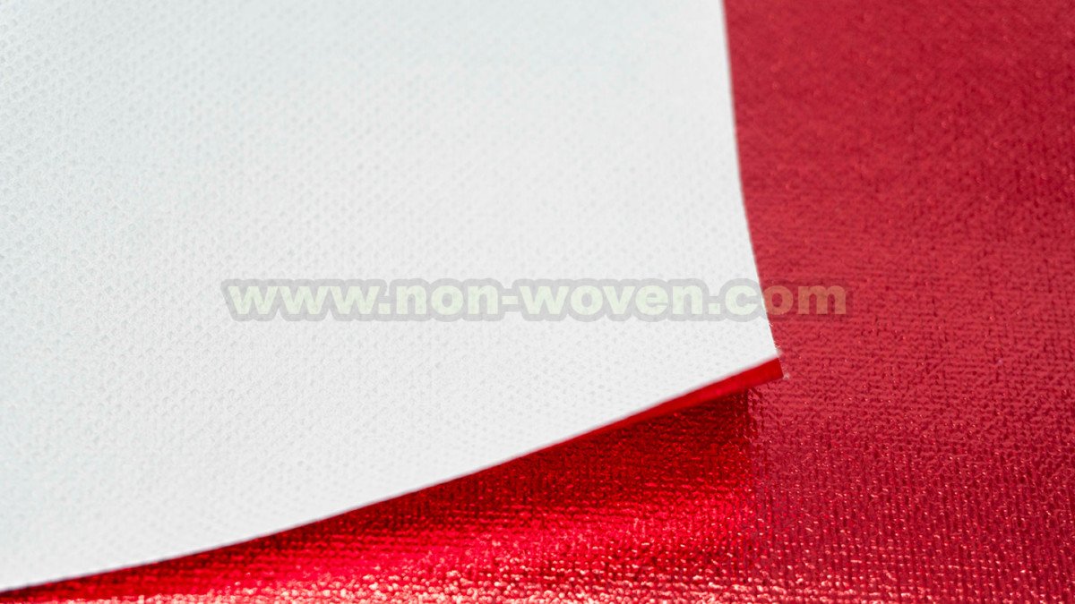 Metallic Laminated Nonwoven Fabric Red – Advanced Non-Woven Fabric ...